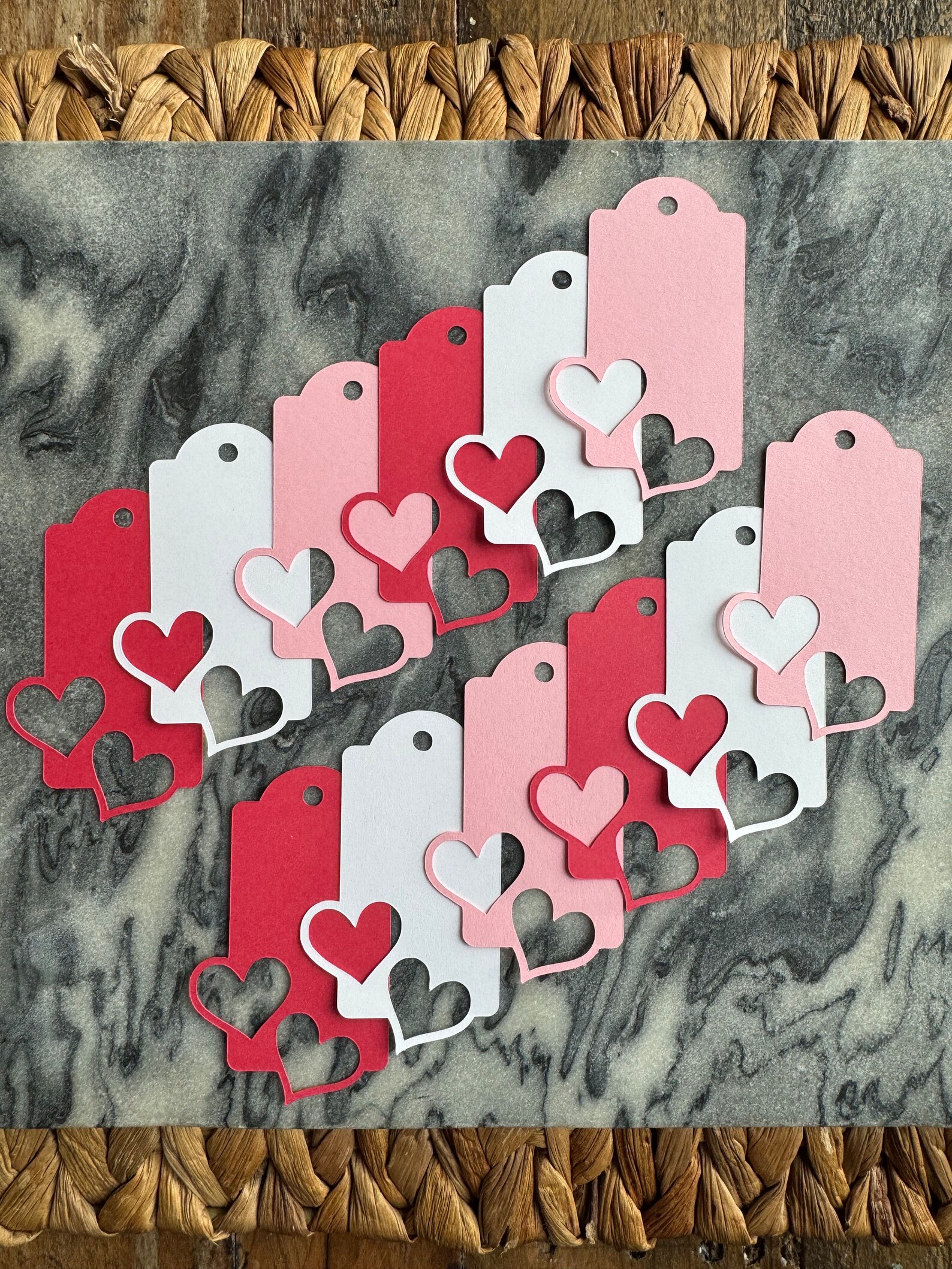 Heart Shape Gift Tags / Valentine’s Day Gift Wrap Accessories / Heart ...