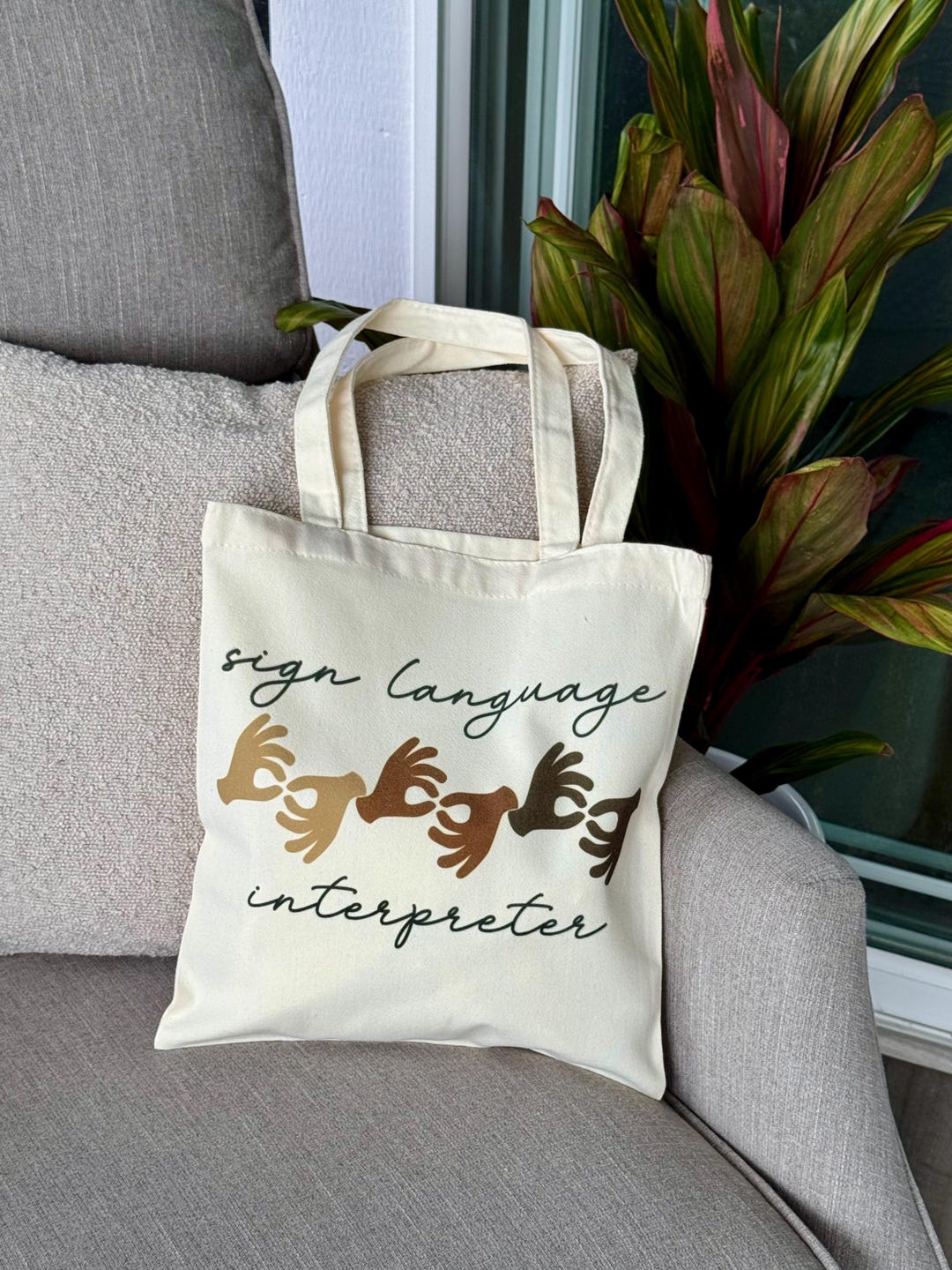 Sign Language Interpreter Tote Bag / ASL Bag / Gift for Interpreter ...