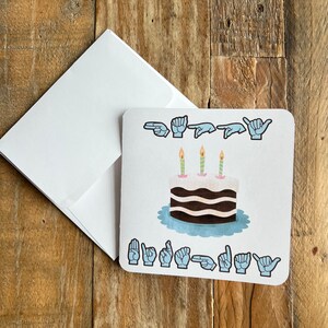 Sign Language Birthday Card / ASL Happy Birthday Card / Sign Language ...