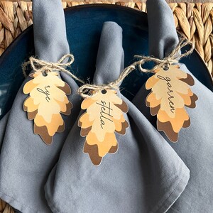Personalized Thanksgiving Place Cards / Custom Thanksgiving Name Tags ...
