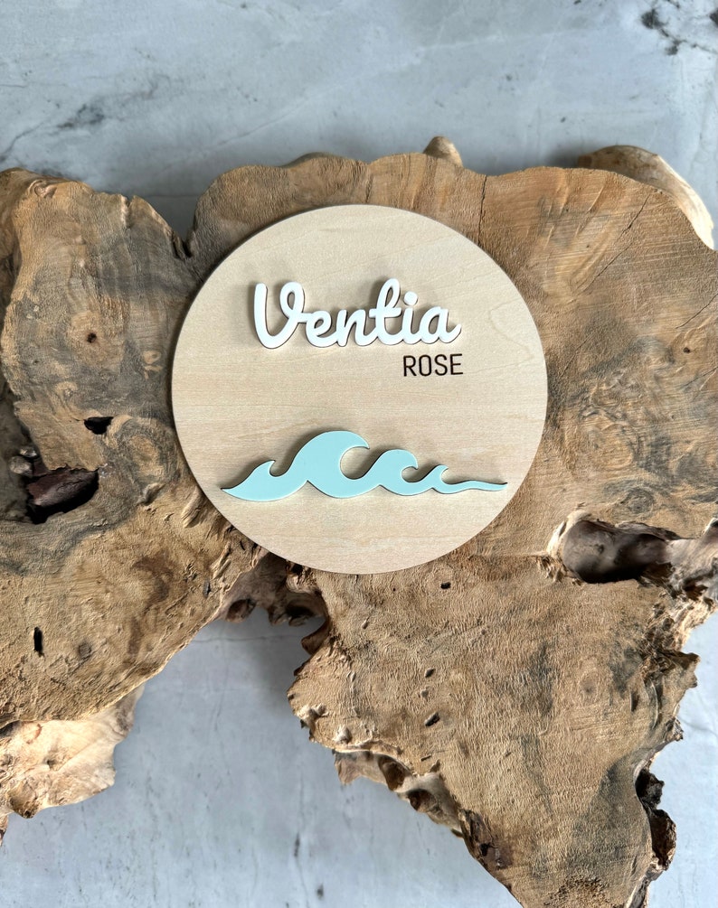 Ocean Birth Announcement and Surfboard Milestone Marker / Ocean Theme ...