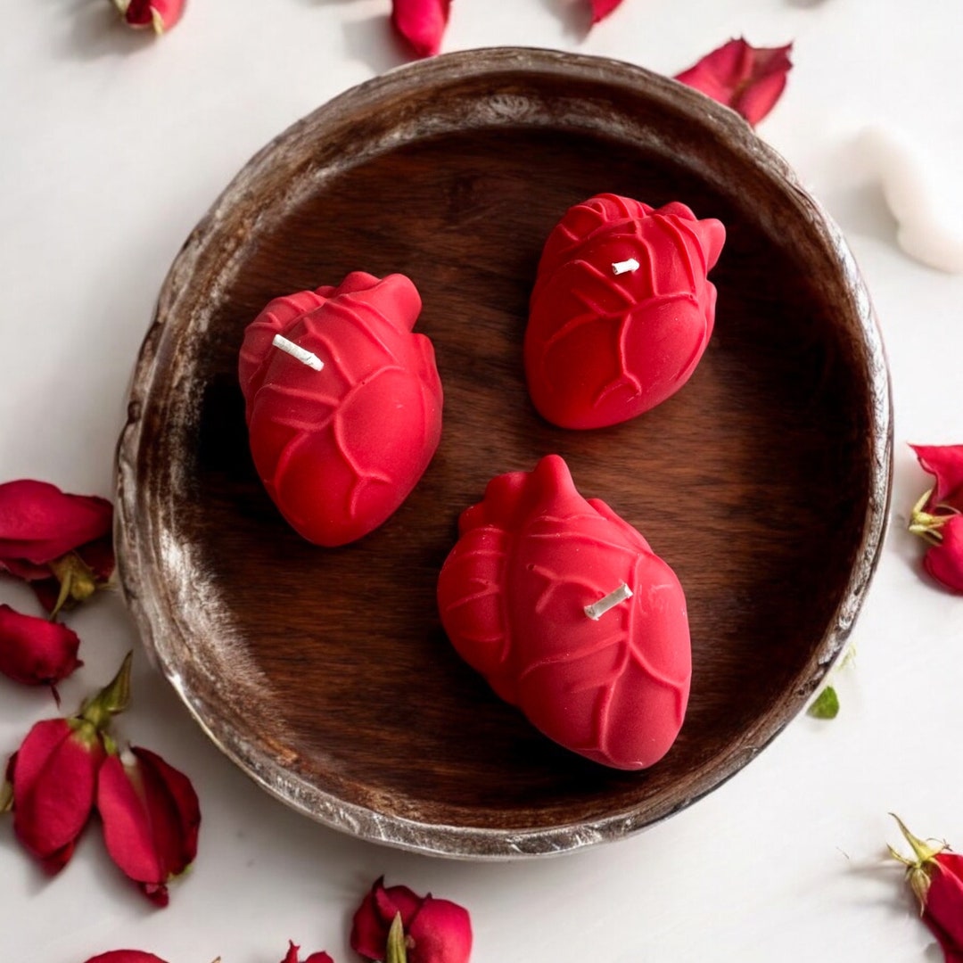 Anatomical Heart Candle / Valentine’s Day Candle / Red Heart Candle ...