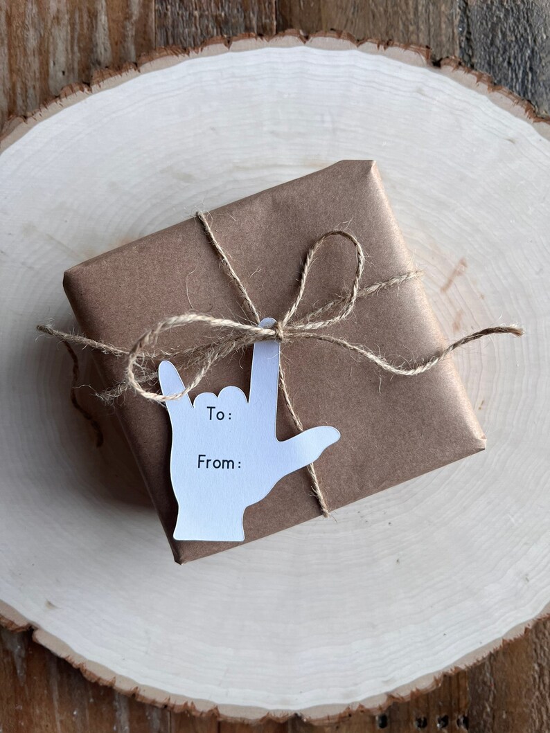 Sign Language Gift Tags / ASL Valentines Day Gift / ASL Gift Tag / Sign ...