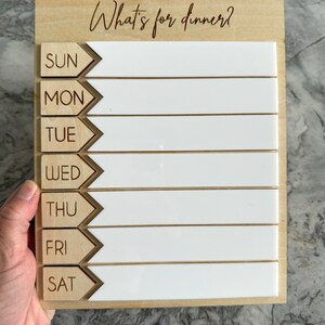 What’s for Dinner Dry Erase Board / Meal Planning Schedule / Kitchen ...