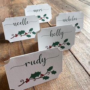 Personalized Christmas Place Cards / Custom Christmas Name Tags ...