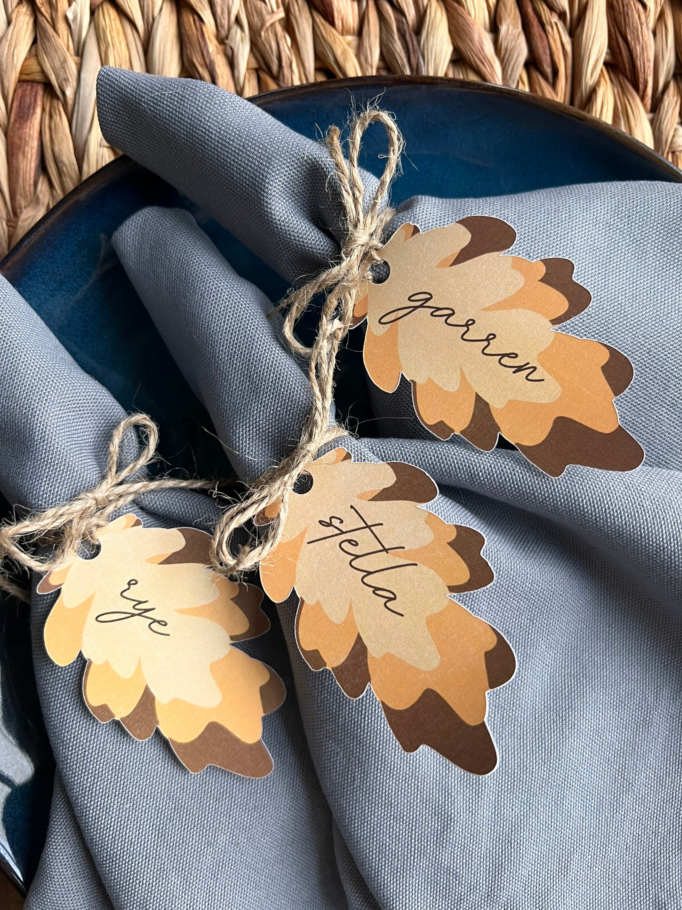 Personalized Thanksgiving Place Cards / Custom Thanksgiving Name Tags ...