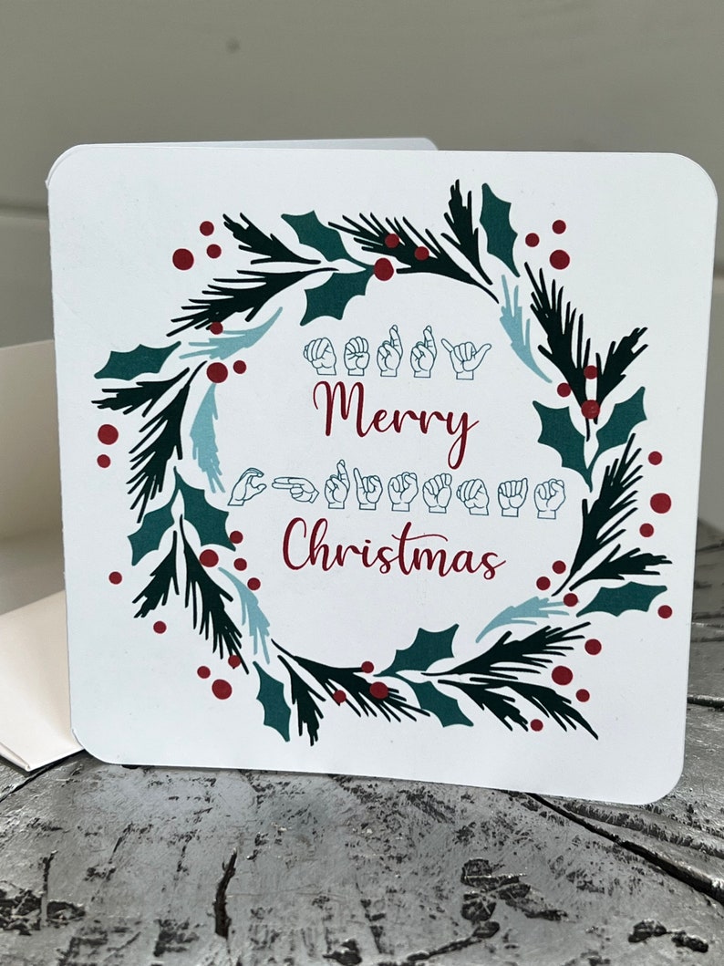 ASL Christmas Card / Sign Language Greeting Card / Sign Language ...