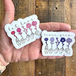 Sign Language Stickers / ASL Decals / ASL Sticker Pack / Inspirational ...