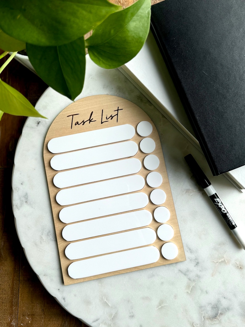 Task List Dry Erase Board / to Do List White Board / Time Organization ...