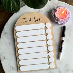 Task List Dry Erase Board / to Do List White Board / Time Organization ...