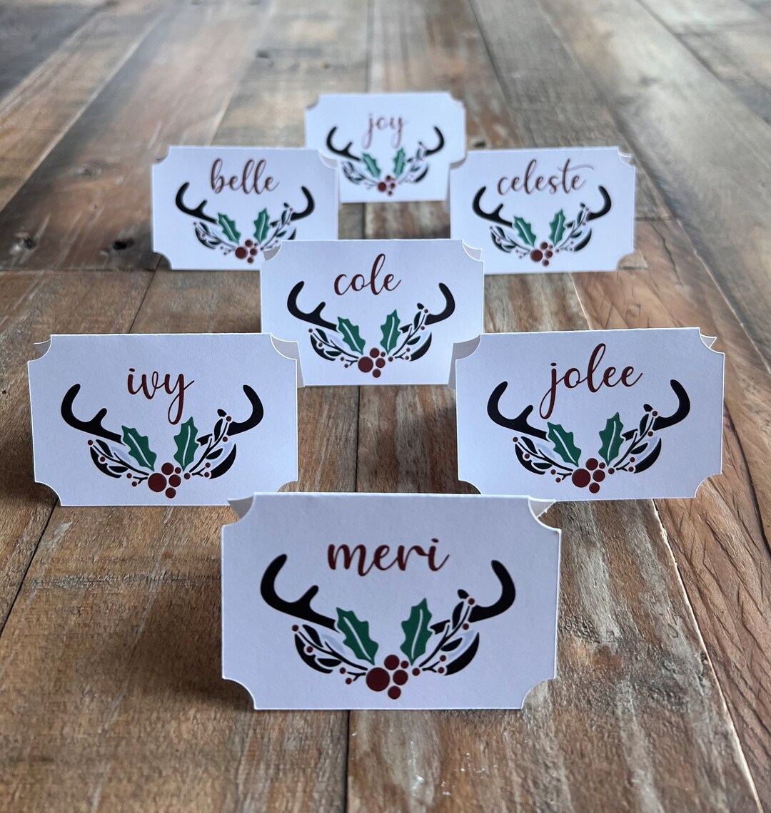 Personalized Christmas Place Cards / Custom Christmas Name Tags ...