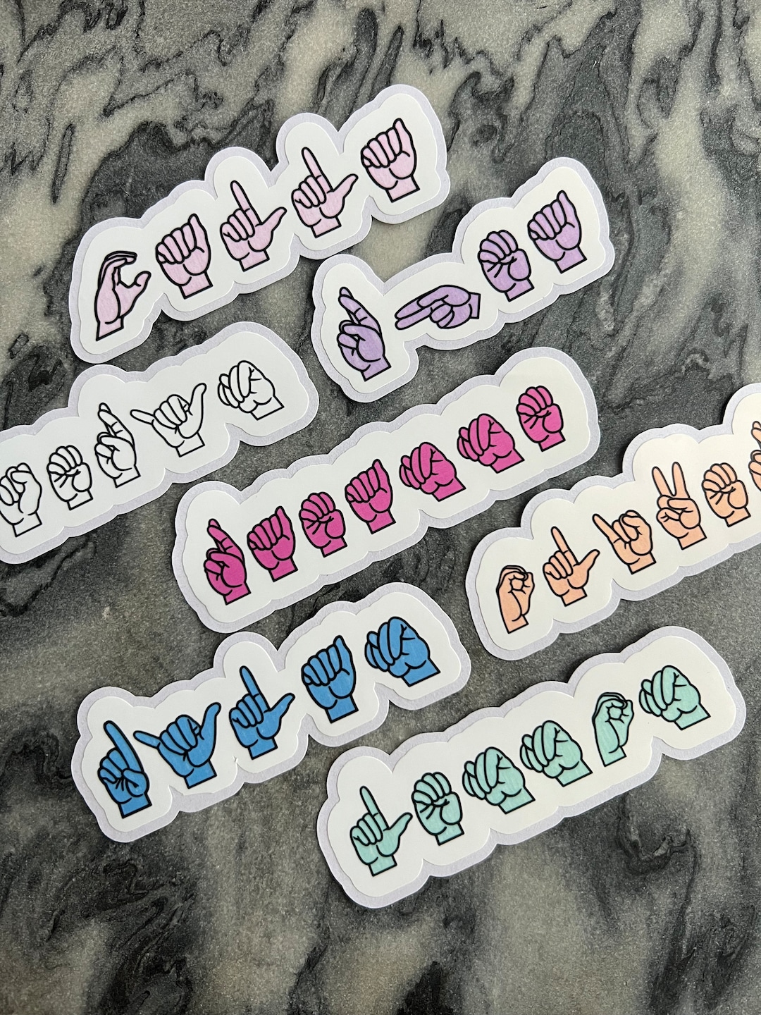 Personalized Sign Language Name Sticker / Custom ASL Name Decal / ASL ...