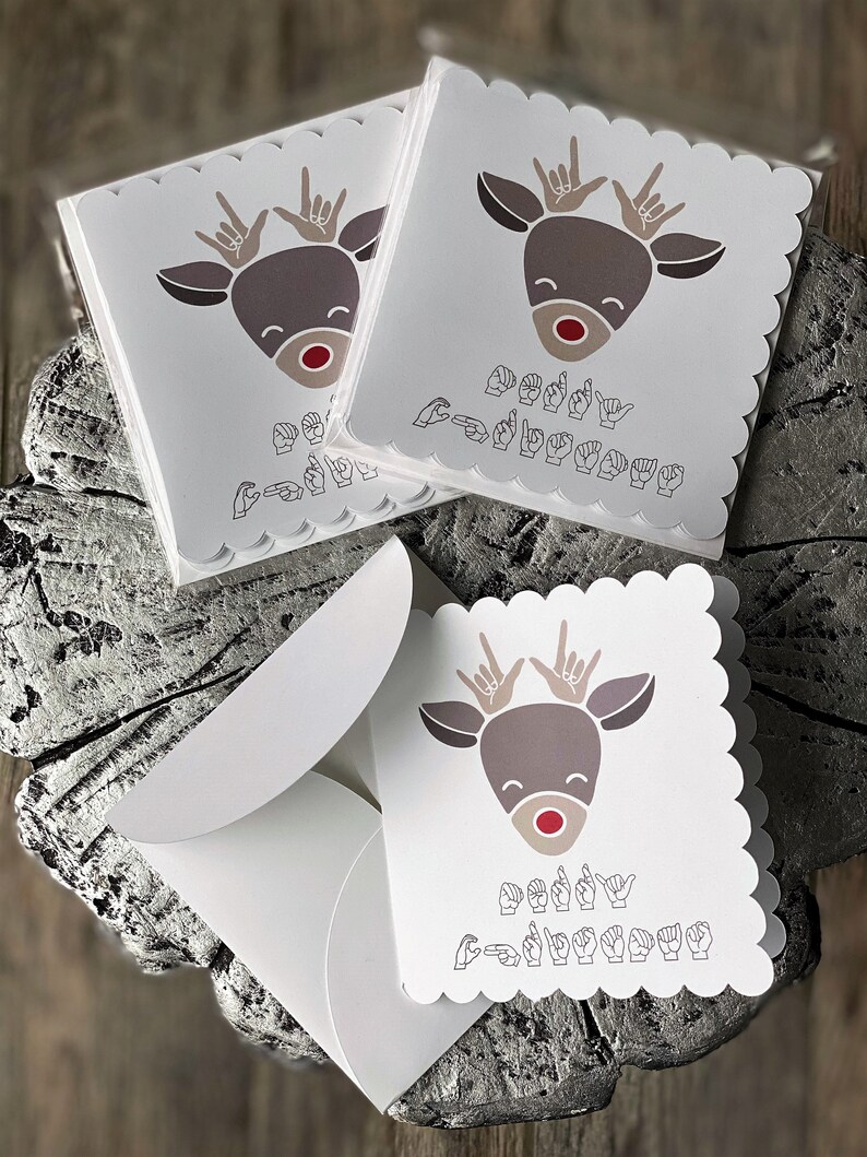 ASL Christmas Card / Sign Language Greeting Card / ASL - Etsy