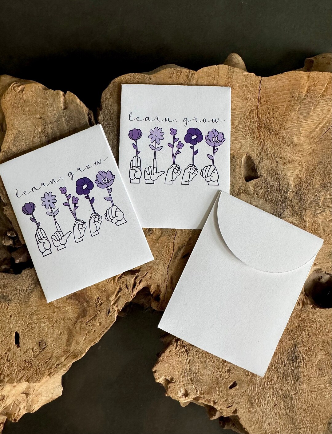 Sign Language Seed Packet / ASL Mini Envelope Pouch / Sign Language ...