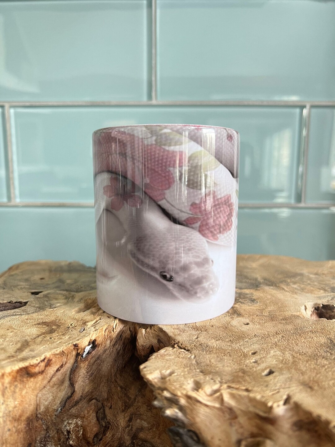 Floral Snake Mug / Snake Print Mug / Serpent Mug / Snakeskin Mug Gift ...
