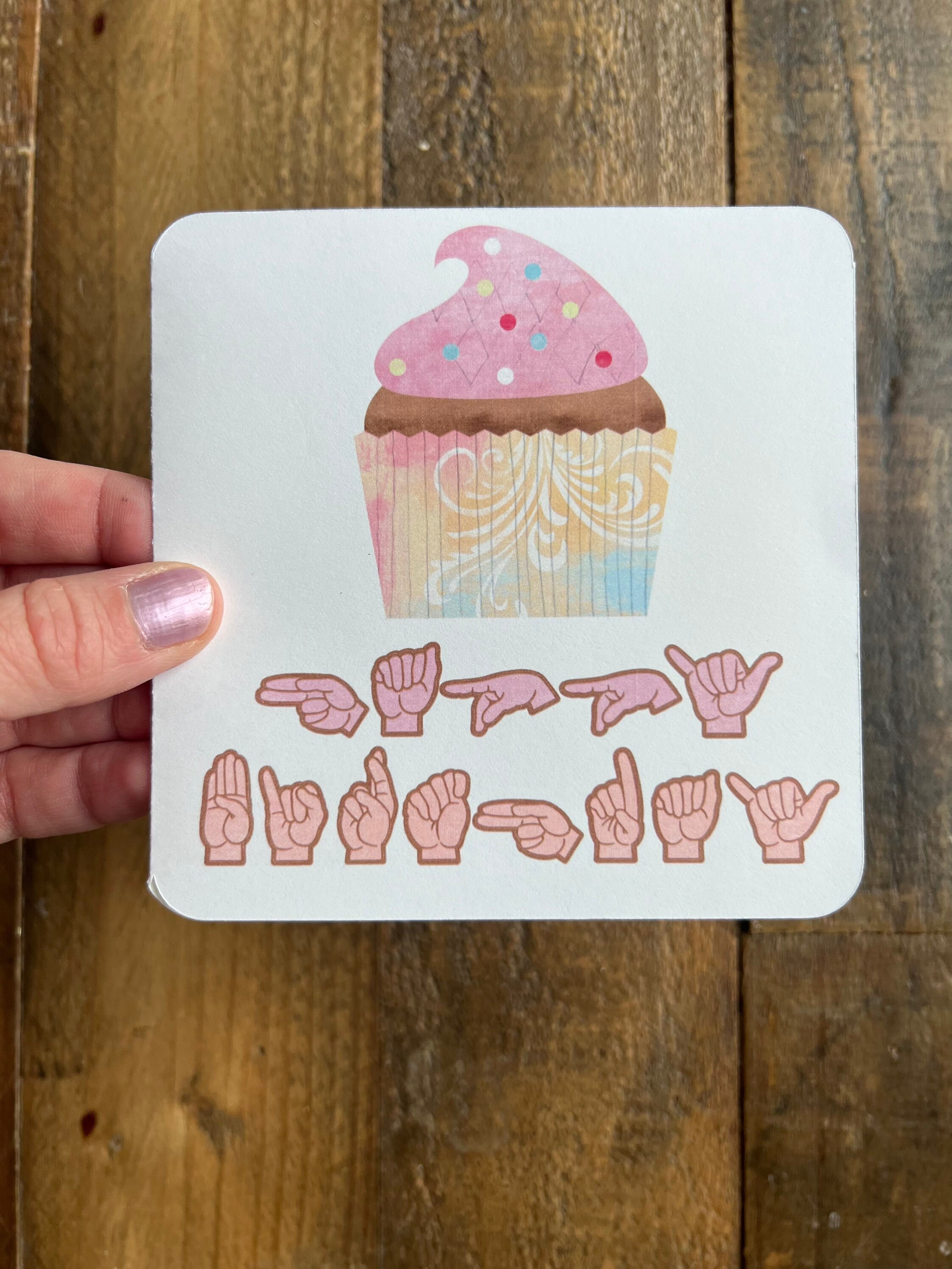 Sign Language Birthday Card / ASL Happy Birthday Card / Sign Language ...