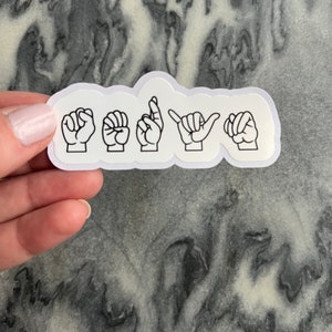 Personalized Sign Language Name Sticker / Custom ASL Name Decal / ASL ...