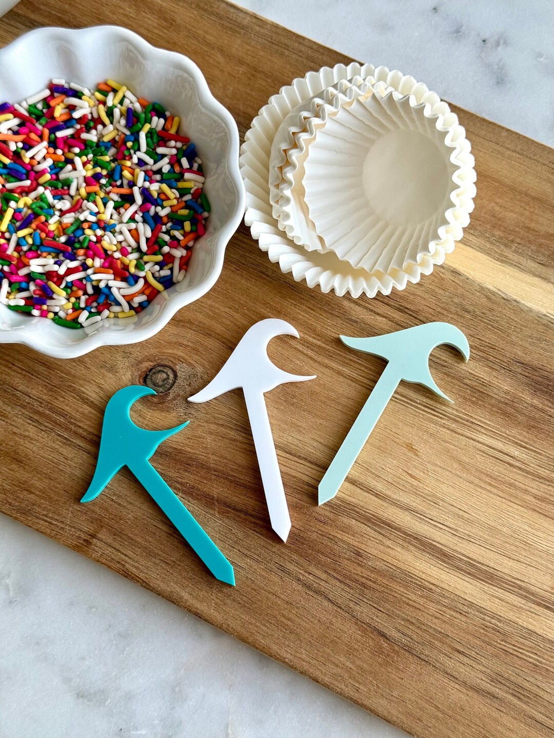 Ocean Wave Cake Topper Set / Beach Theme Party / Ocean Cake Topper ...