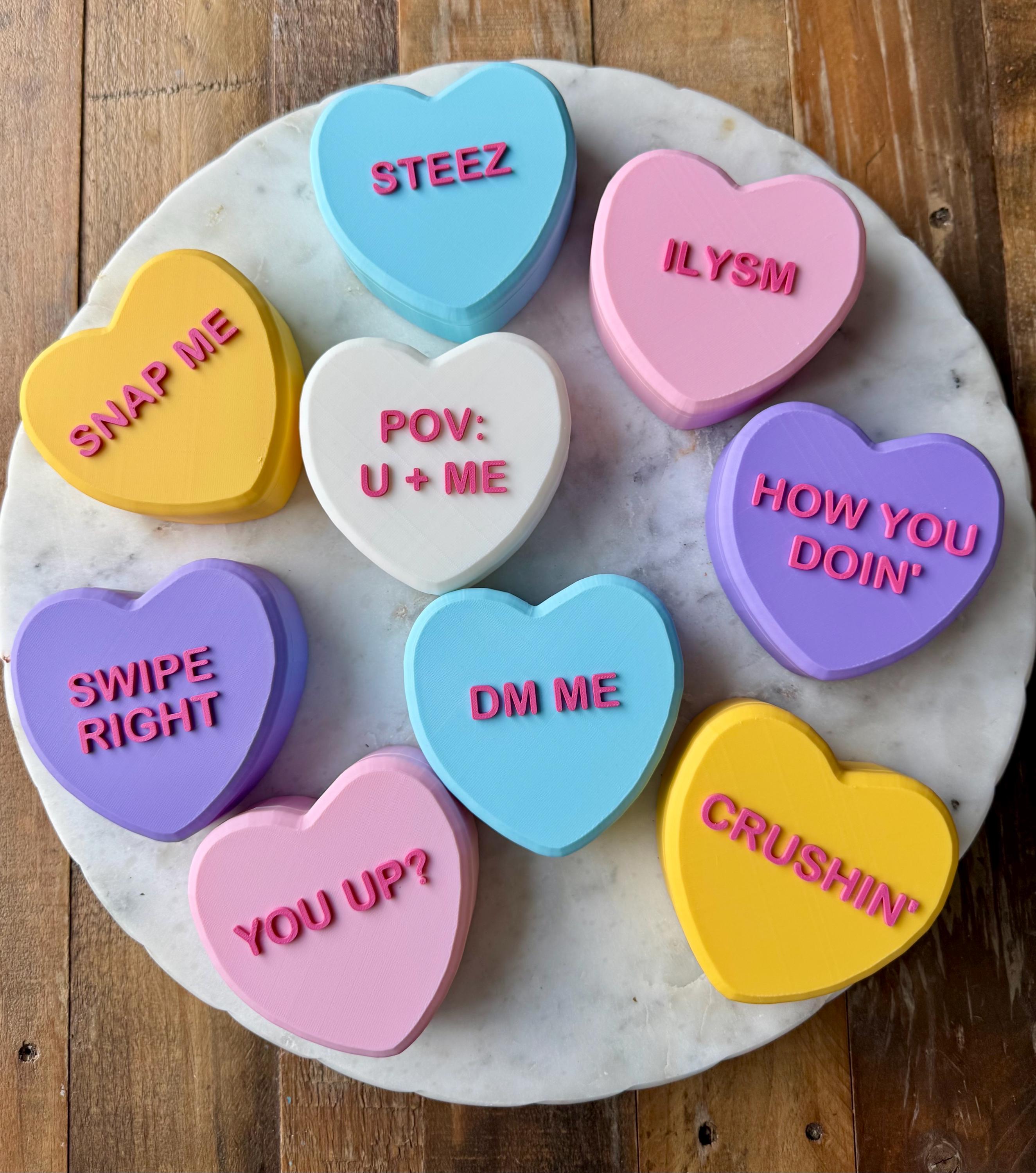 Valentine’s Day Heart Gift Box / Conversation Heart Candy Box ...