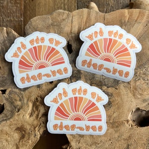 Sign Language Sticker / ASL Decal / You Are My Sunshine Stocker / ASL ...