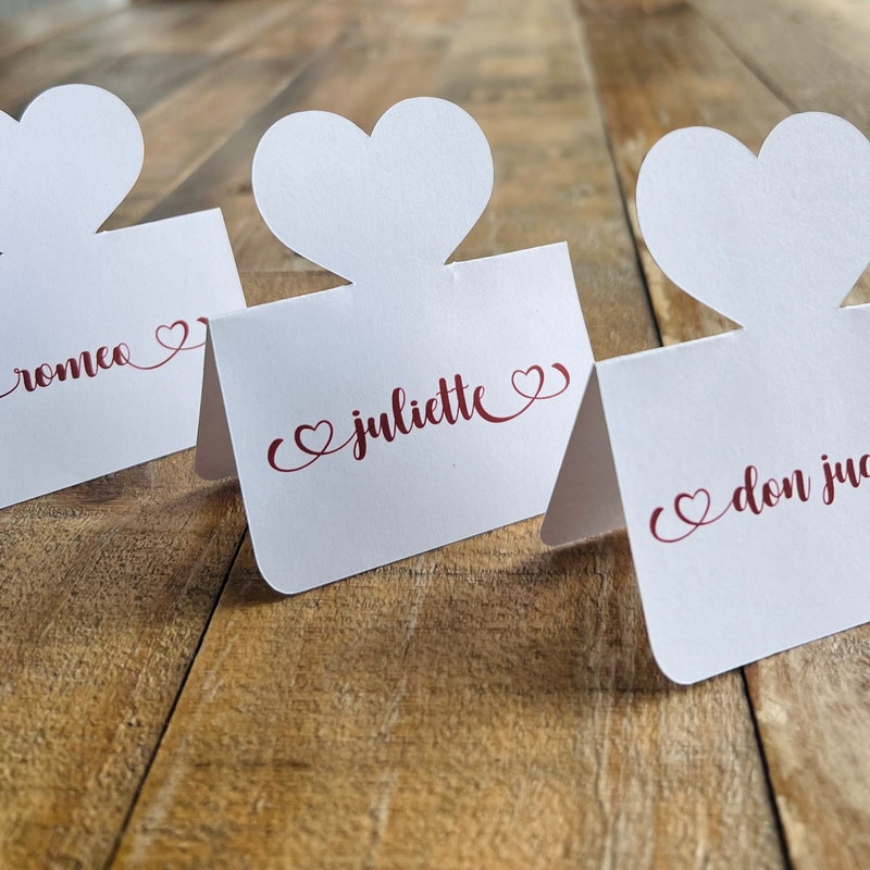 Heart Place Card - Etsy