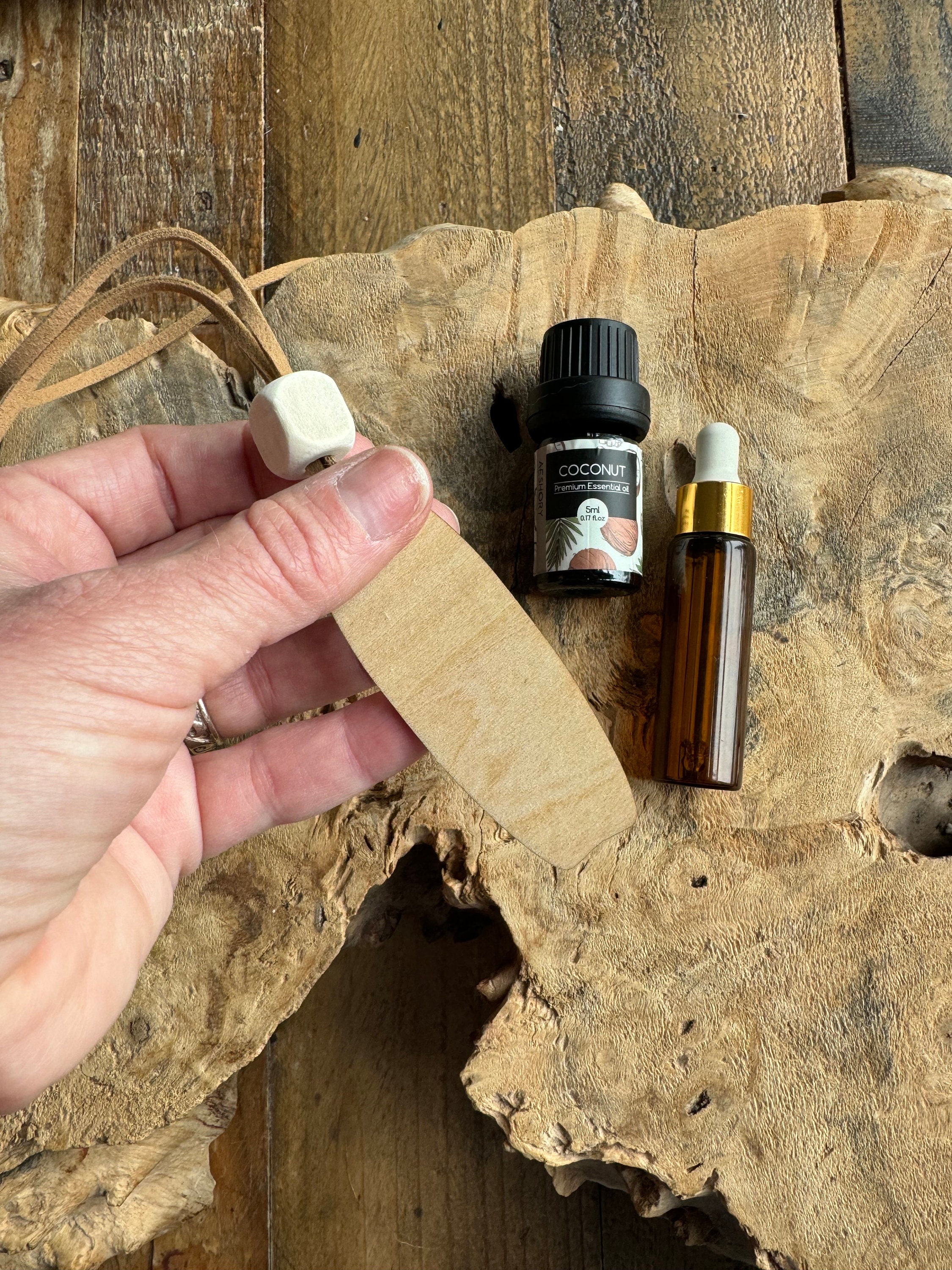Wood Car Diffuser for Essential Oils / Hanging Car Freshner / Wood ...