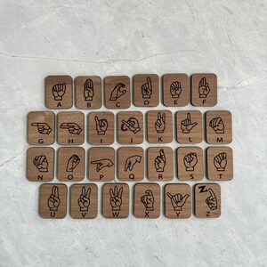 Wood Sign Language Puzzle / ASL Alphabet Puzzle / Montessori Alphabet ...