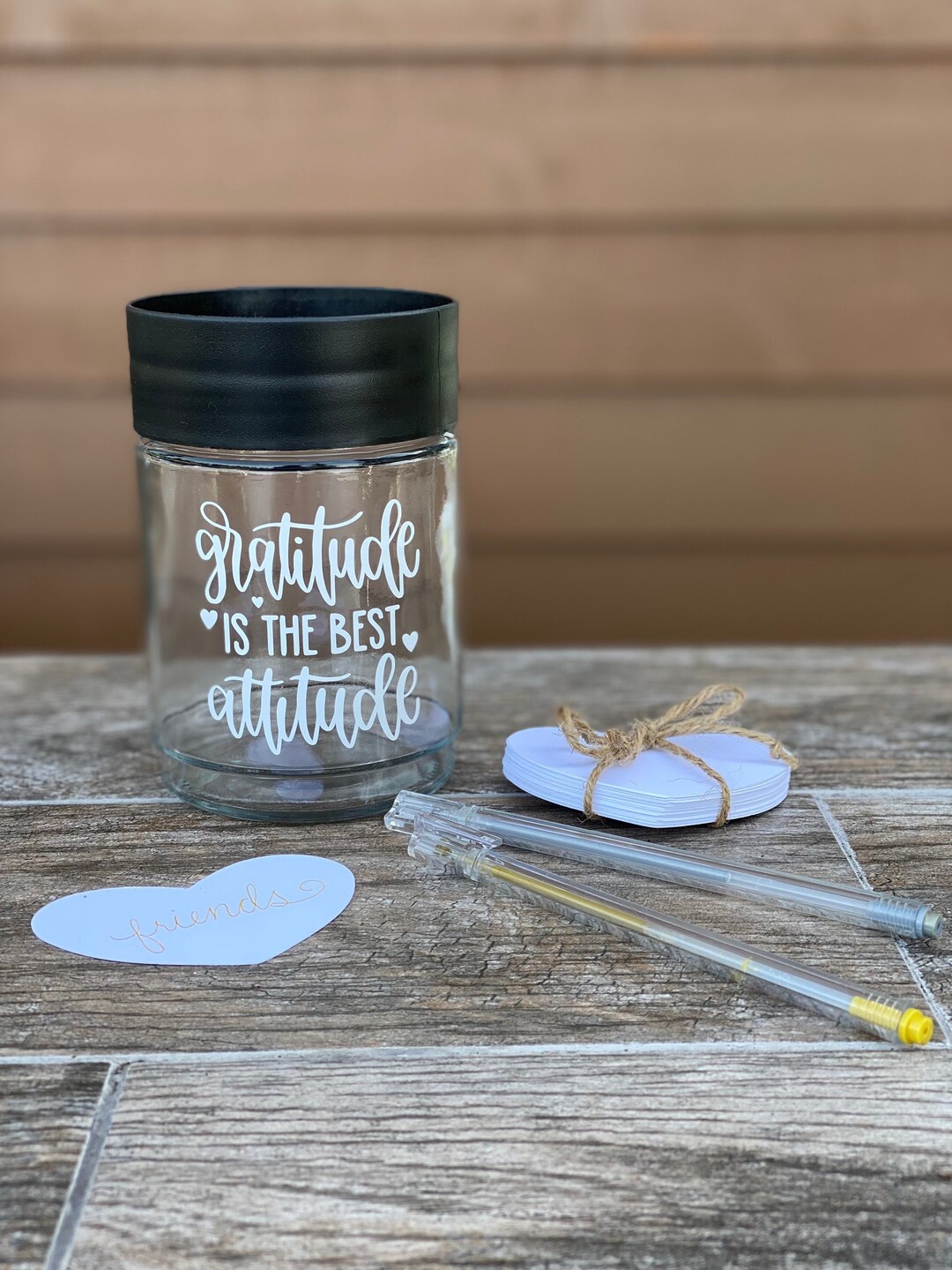 Daily Gratitude Jar / Gratitude is the Best Attitude Jar / Thanksgiving ...