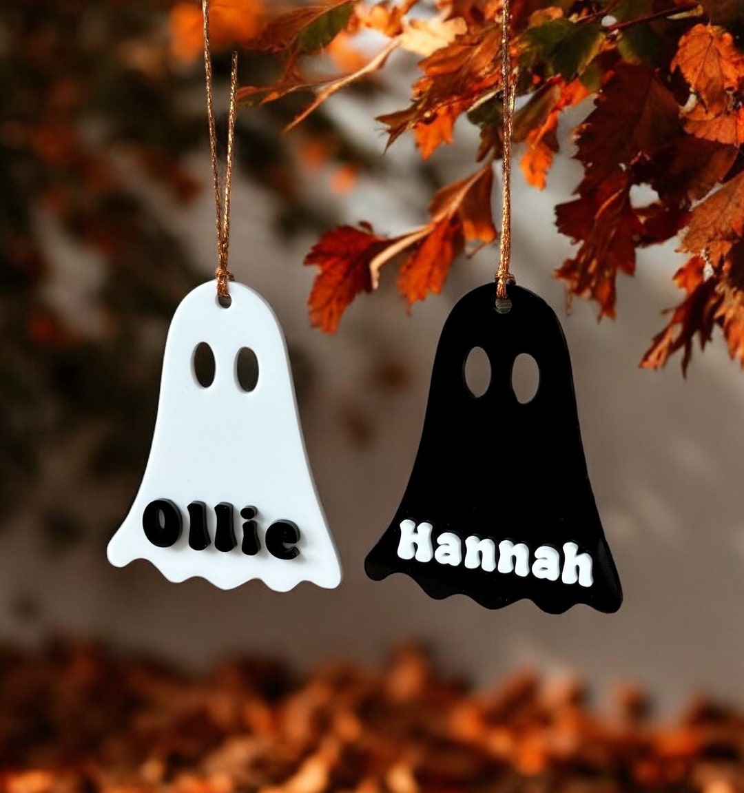 Personalized Boo Basket Name Tag / Acrylic Ghost Name Tag / Halloween ...