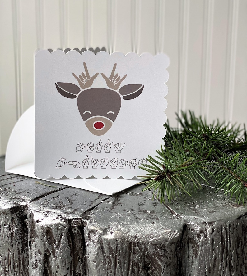 ASL Christmas Card / Sign Language Greeting Card / ASL - Etsy