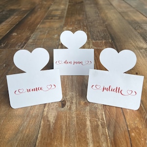 Personalized Valentines Day Place Cards / Custom Seating Cards ...