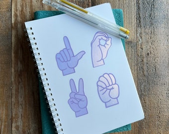 ASL Flowerhands Spiral Notebook - Etsy