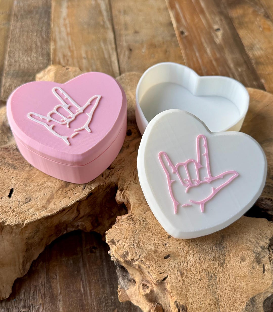 Sign Language I Love You Heart Box / ASL ILY Box / Sign Language ...