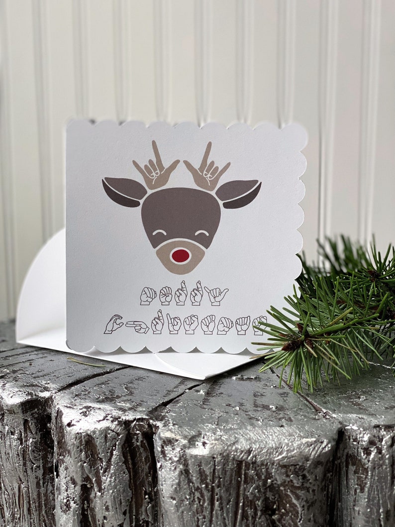 ASL Christmas Card / Sign Language Greeting Card / ASL - Etsy