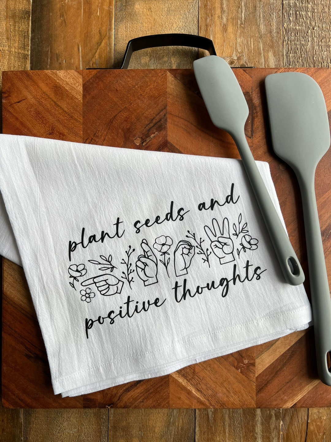 ASL Gift / Sign Language Gift / ASL Dish Towel / ASL Kitchen Decor ...