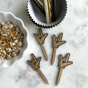 ASL Cupcake Toppers / Sign Language I Love You Cake Topper / ASL Party ...