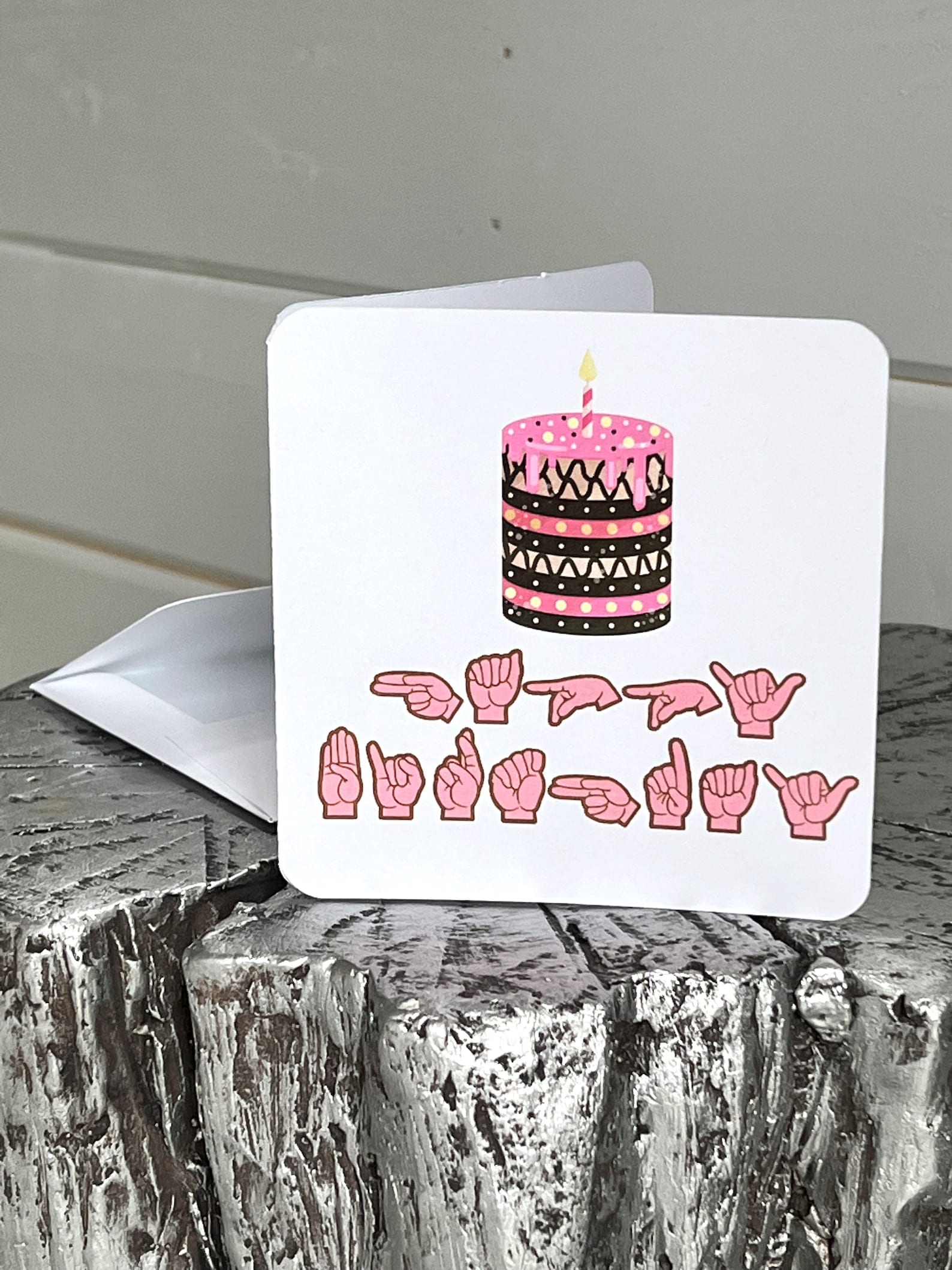 Sign Language Birthday Card / ASL Happy Birthday Card / Sign - Etsy
