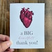 Anatomical Heart Card / Human Heart Thank You Note / Card for ...