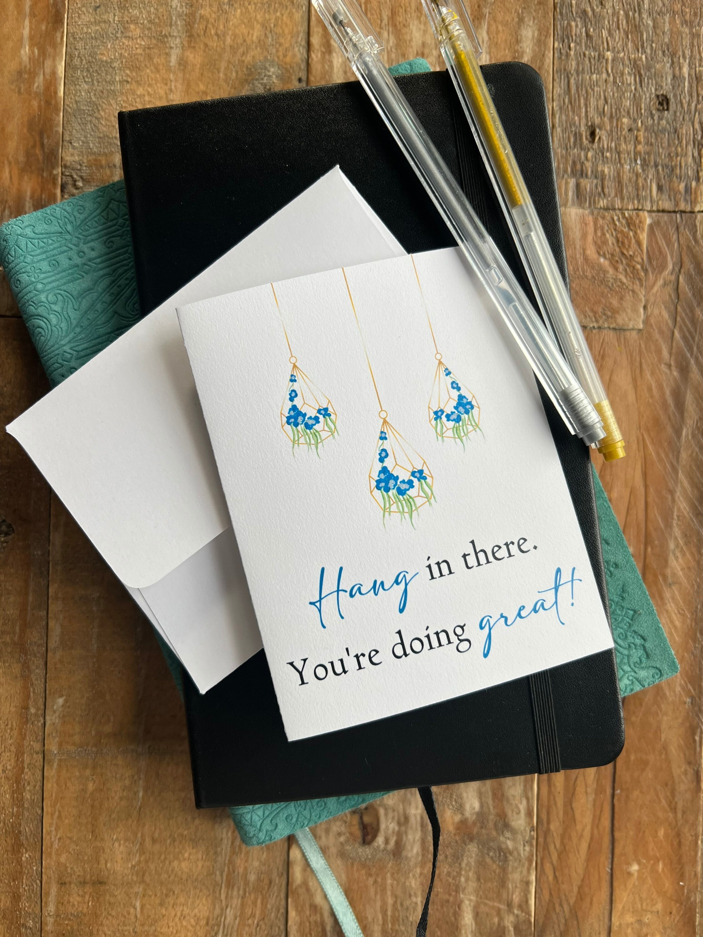 Hang in There Plant Card / Uplifting Card / Hanging Plants - Etsy