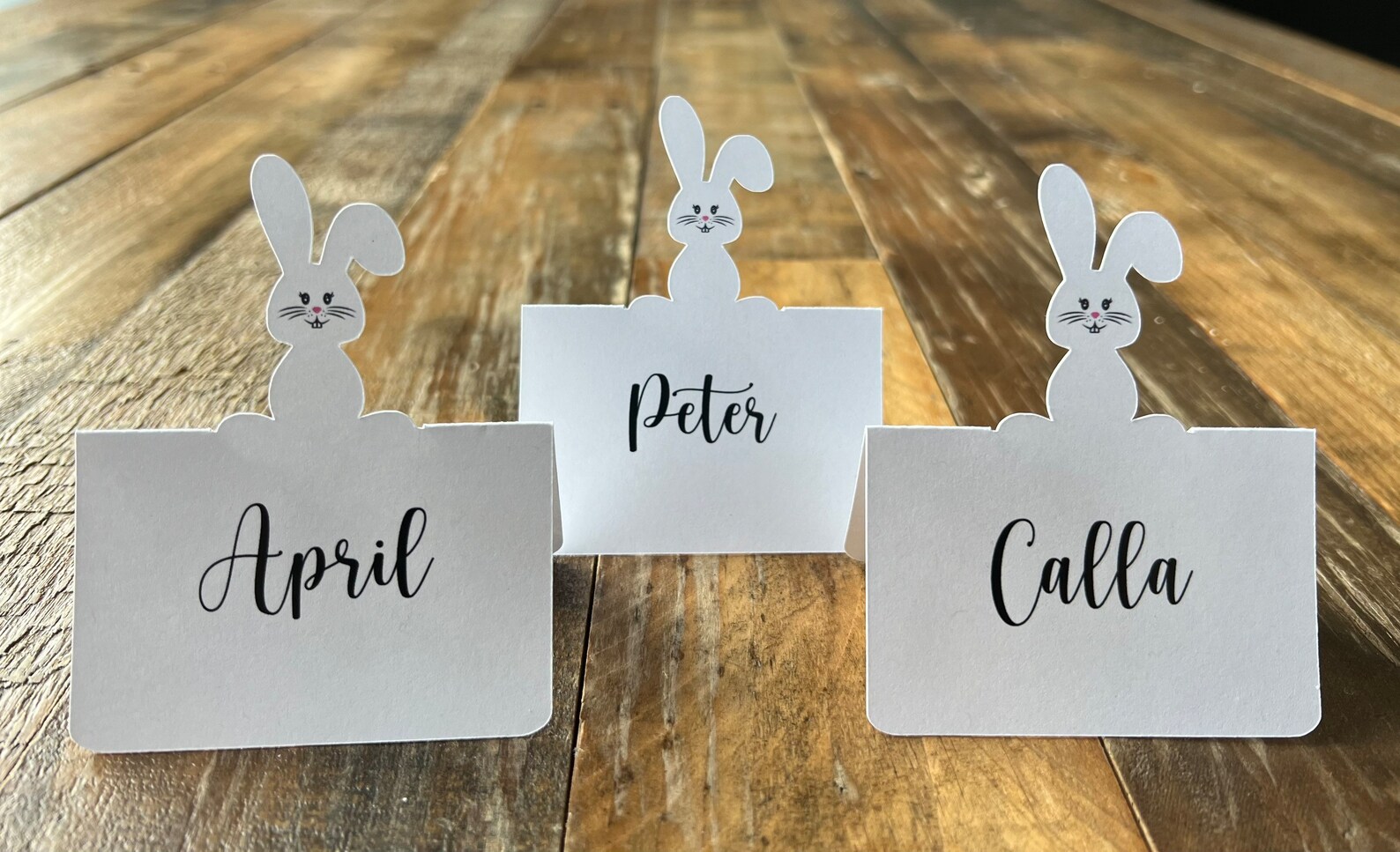 Easter Place Cards / Seating Cards for Easter Dinner / Rabbit Place ...