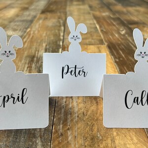 Easter Place Cards / Seating Cards for Easter Dinner / Rabbit Place ...