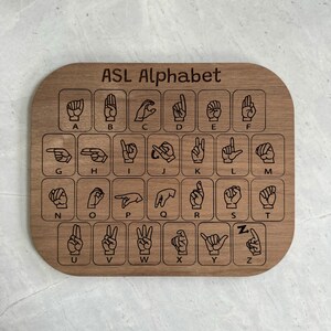 Wood Sign Language Puzzle / ASL Alphabet Puzzle / Montessori Alphabet ...