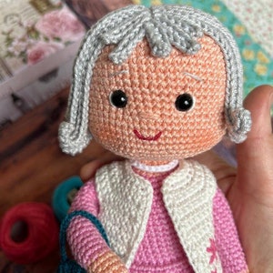Crochet Grandma English Pattern, Amigurumi Grandma Pattern, Easy ...