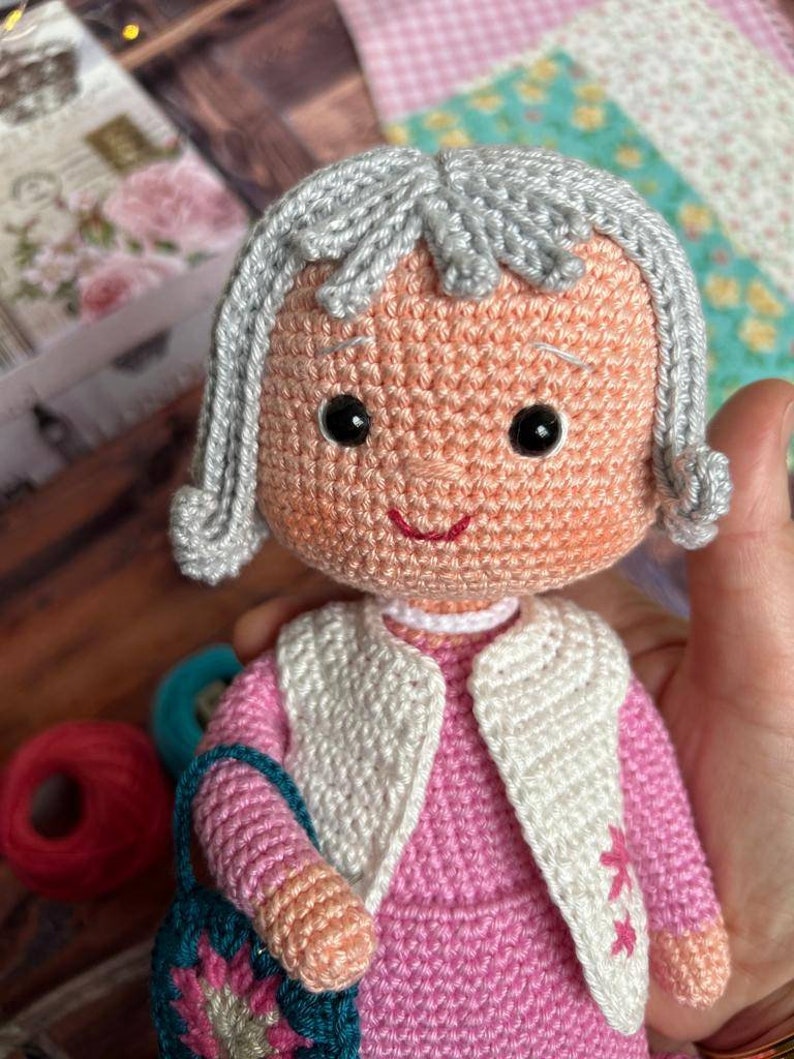 Crochet Grandma English Pattern, Amigurumi Grandma Pattern, Easy ...