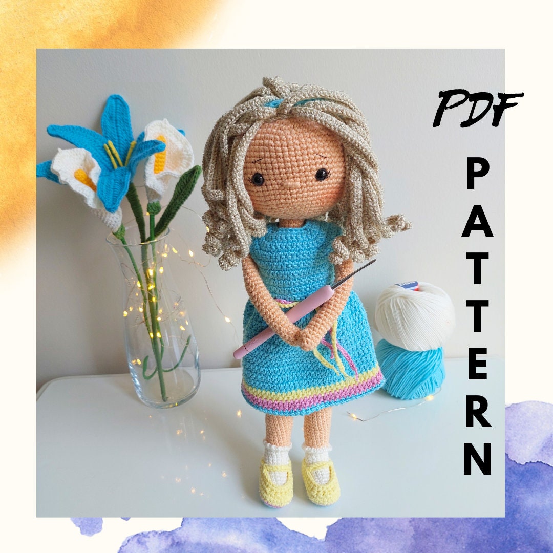 Easy Crochet Doll Pattern, Amigurumi English Doll Pattern - Etsy