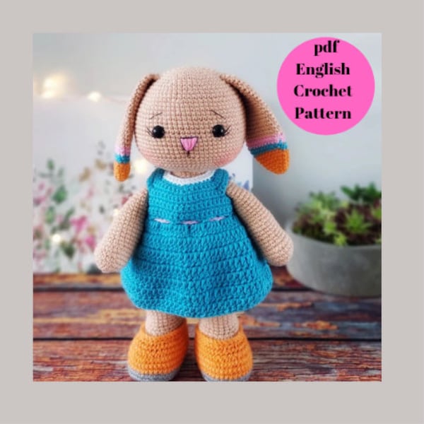 Long Eared Rabbit Amigurumi Pattern - Etsy