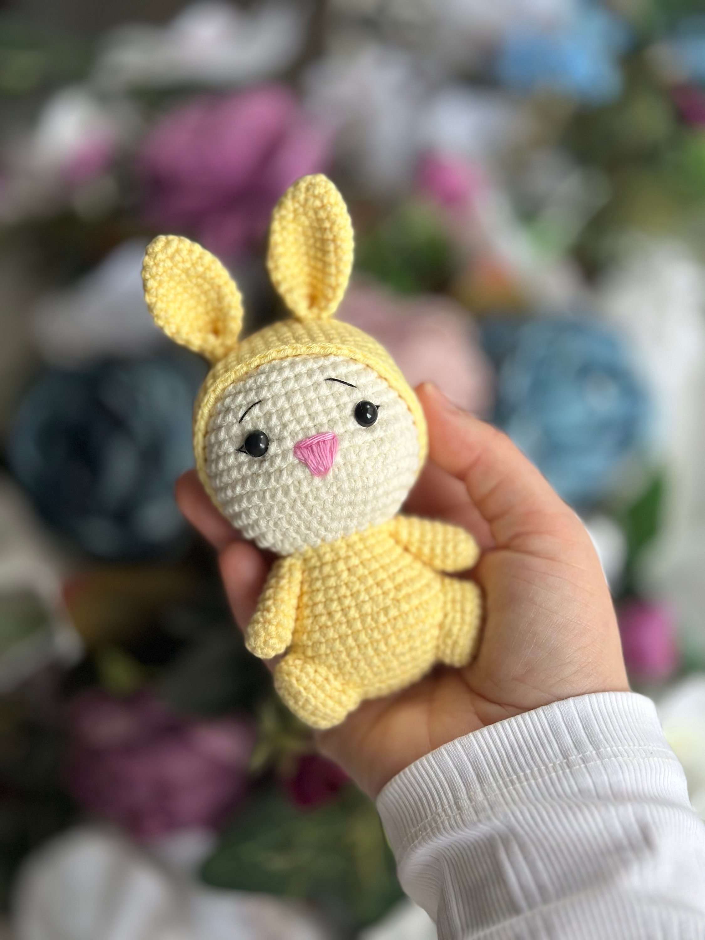 Crochet Bunny Keychain Pattern, Amigurumi Little Easter Rabbit Pattern ...
