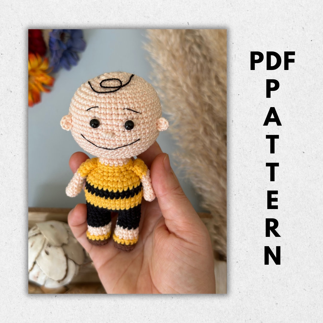 Crochet Charlie Brown Pattern, Amigurumi Charlie Brown Pattern - Etsy