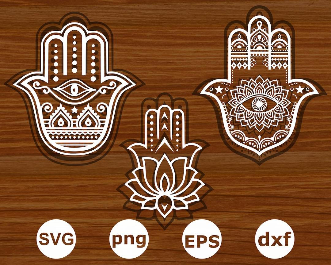 Hamsa Hand Svg . Hamsa Clipart . Hamsa Cut Files . Hamsa Silhouette ...