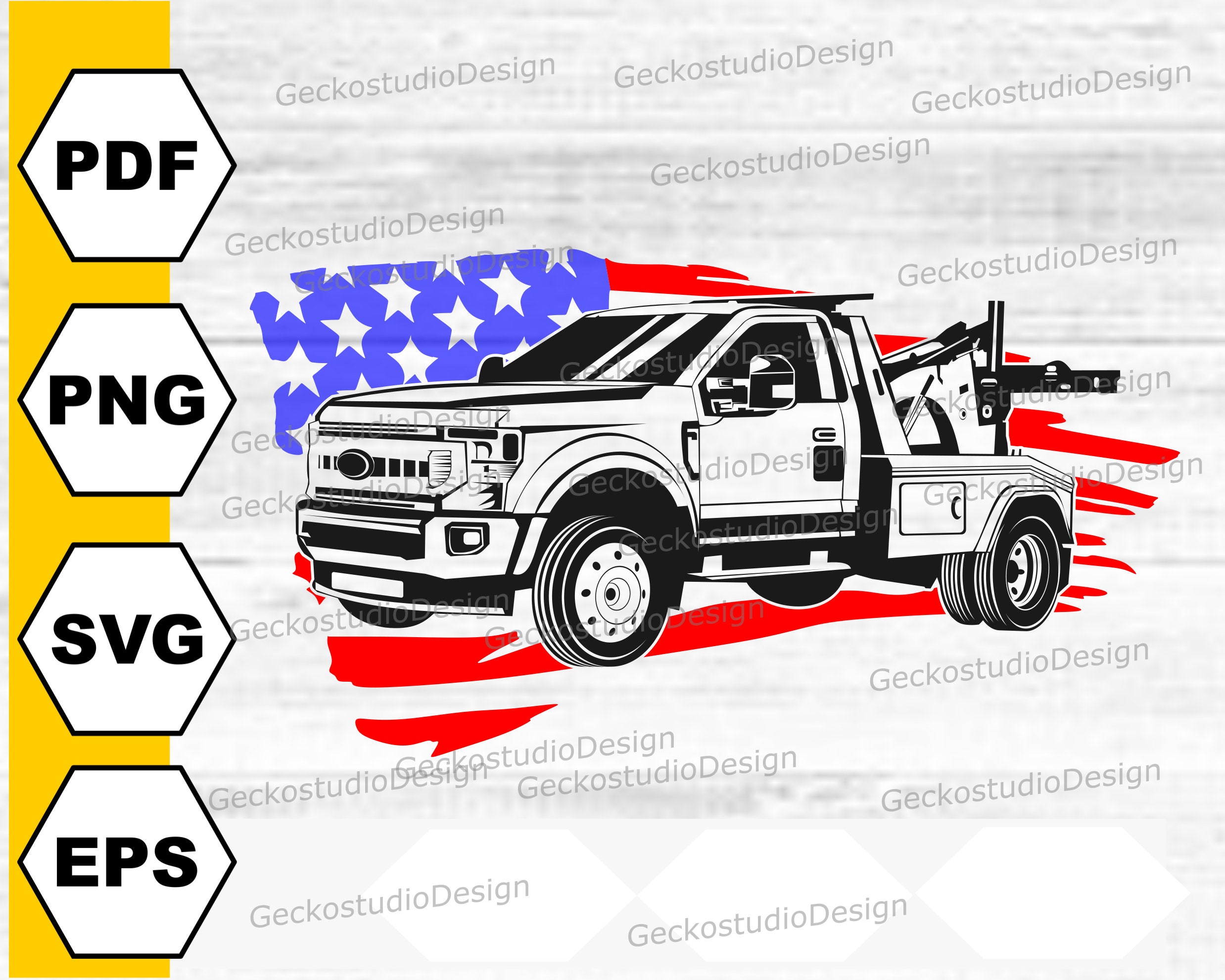 US Wrecker Svg. Tow Truck Svg. Rollback Svg. Towing Logo. - Etsy UK